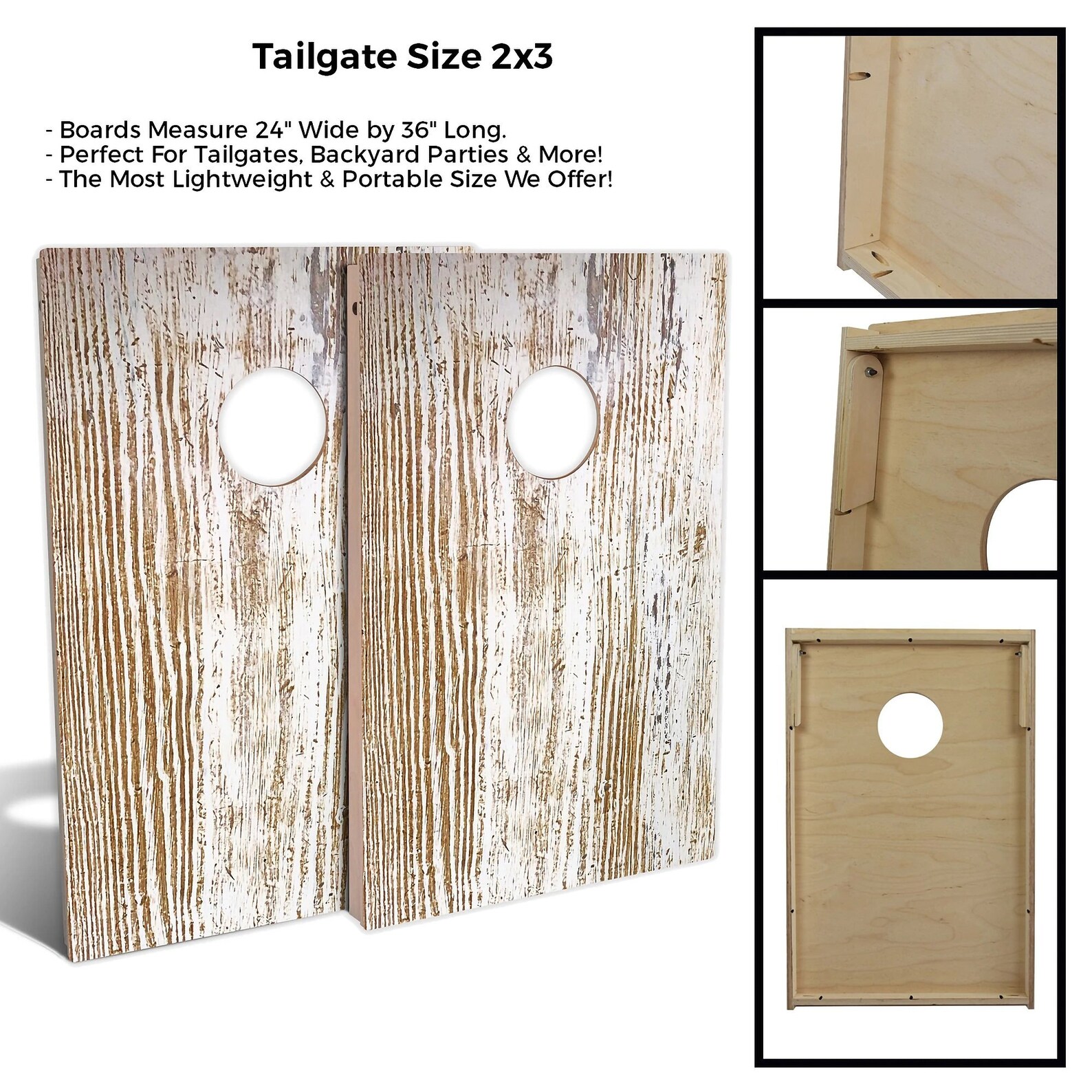 Rustic White Cornhole Boards Complete Outdoor Game Set With 2 - Etsy