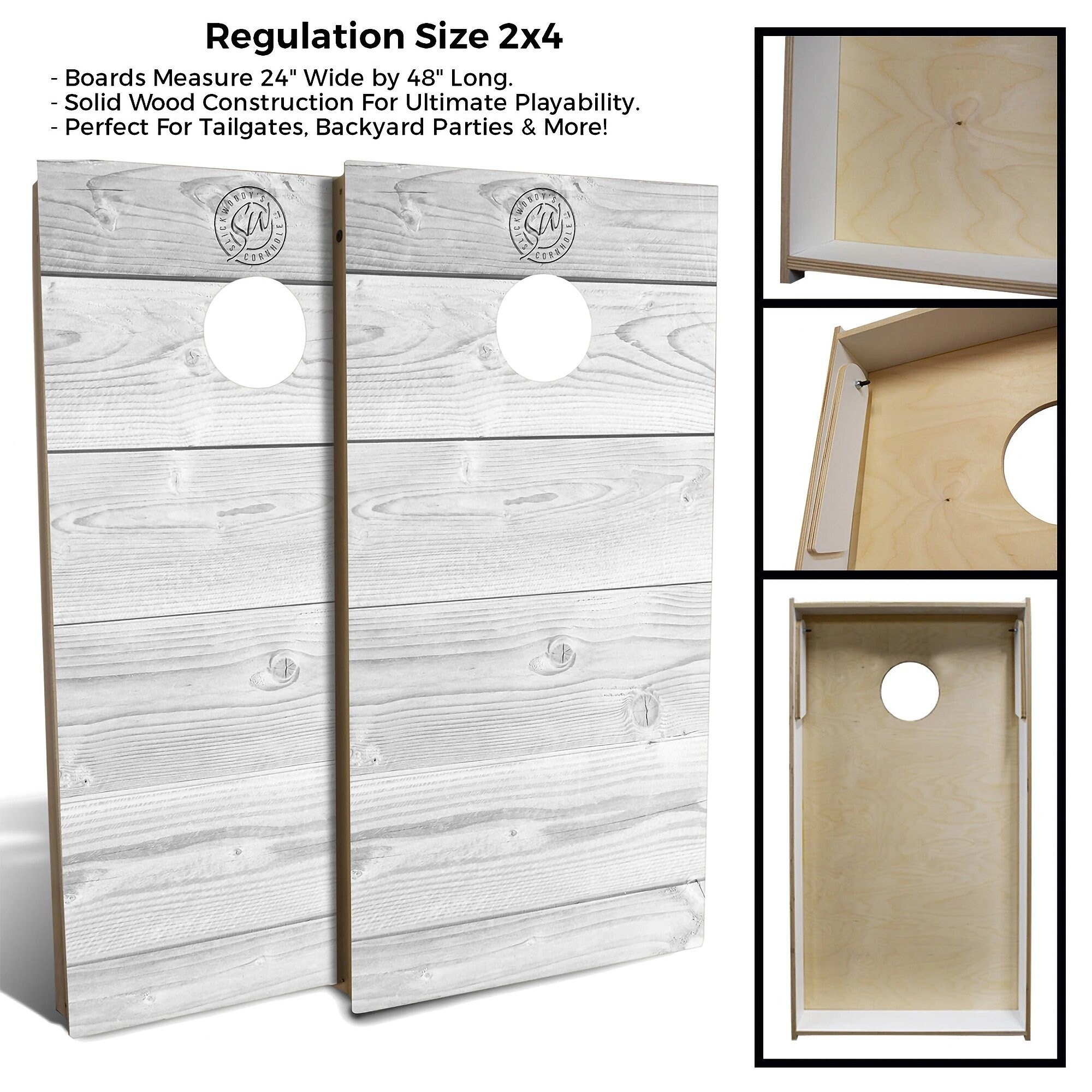 White Pallet Cornhole Boards Complete Outdoor Game Set With 2 - Etsy