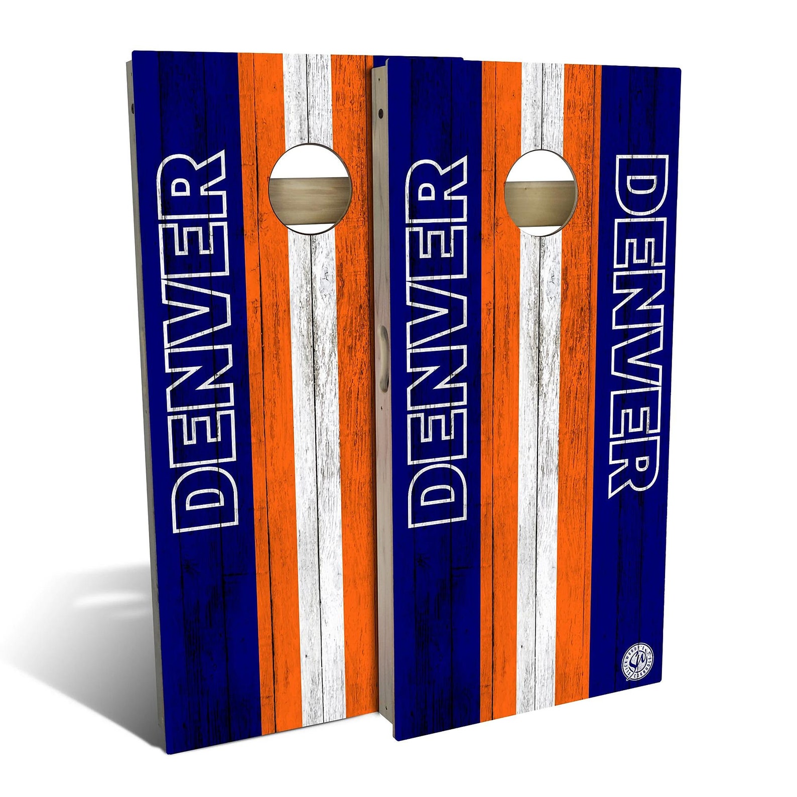Denver Football Cornhole Boards Complete Outdoor Game Set - Etsy