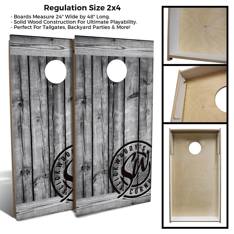 Rustic Gray Barnwood Cornhole Boards Complete Outdoor Game - Etsy