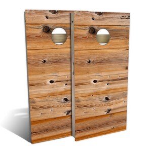 Shiplap Cornhole Boards, Complete Outdoor Game Set With 2 Boards, 8 ...