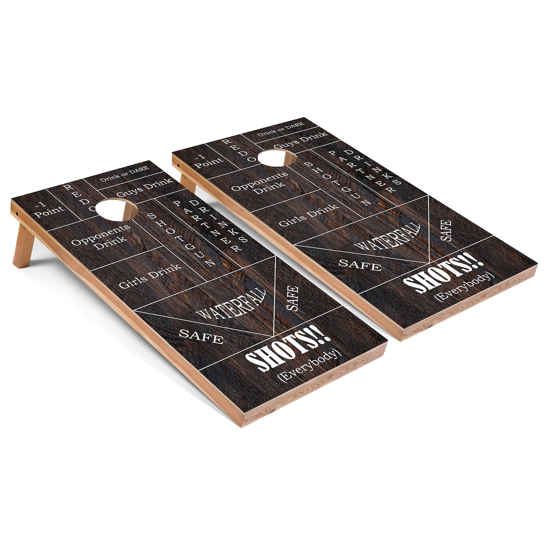 Drinking Game Cornhole Set - Regulation Size Boards With Carry Case ...