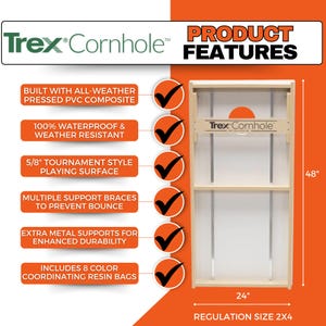 Trex Saddle All-weather Cornhole Boards, Weatherproof Outdoor Game Set ...