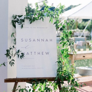 PRINTED Wedding Welcome Sign, Wedding Decor, Foam Board Wedding Signage ...