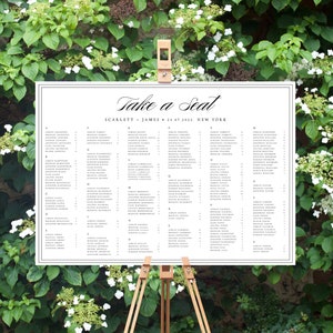 Editable Elegant Seating Chart Template Classic Wedding - Etsy