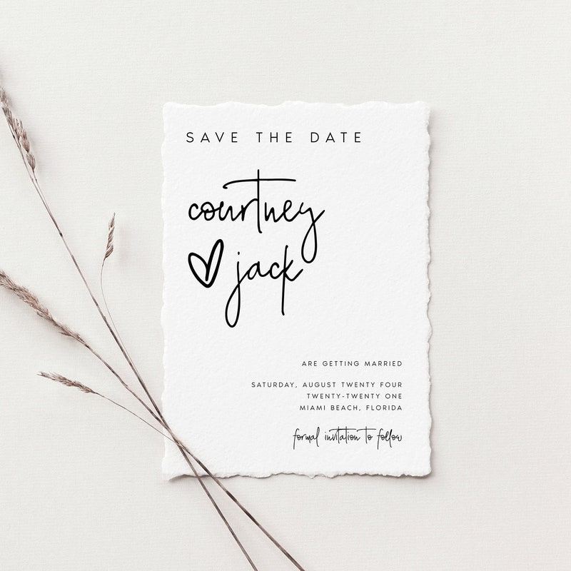 Simple Save the Date - Etsy
