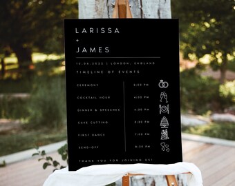 Wedding Timeline Sign Template - Etsy