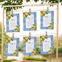 LEMON PLACE CARD Template | Italian Theme Party, Lemon Illustration ...