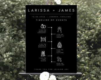 Wedding Timeline Sign Template - Etsy