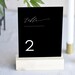 Modern Black Wedding Table Number Template, Printable Script Minimalist ...