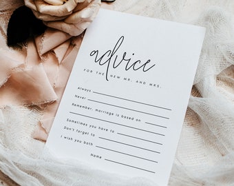 Wedding Advice Card | Etsy