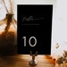 Modern Black Wedding Table Number Template Printable Script - Etsy