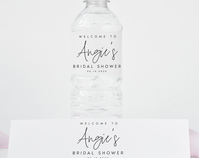 Wedding Bridal Shower Bachelorette Party Decor, Rose Floral Bottle ...