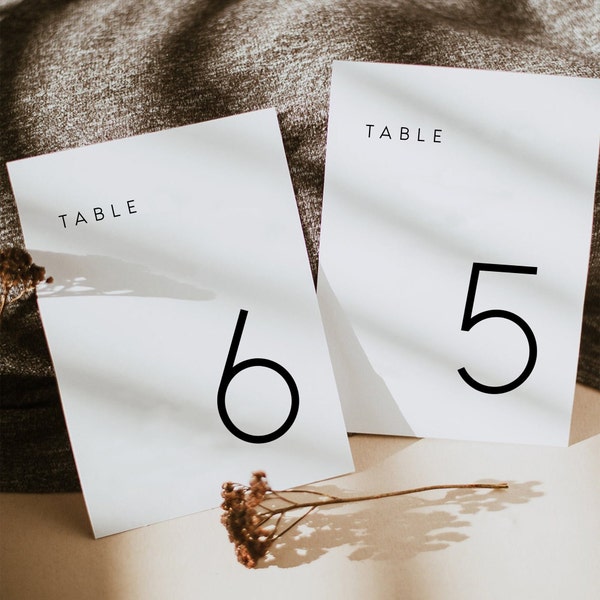 Modern Table Number - Etsy