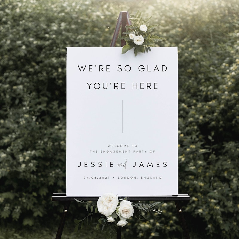 Engagement Welcome Sign - Etsy