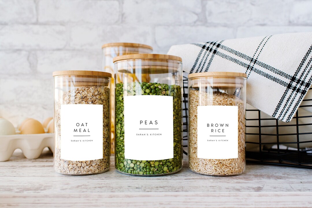 Minimalist Pantry Labels for Kitchen Organization, Custom Labels for ...