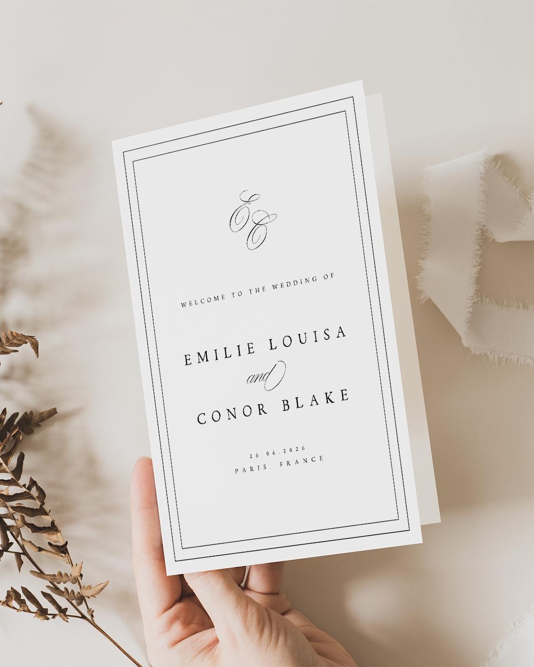 Catholic Wedding Program Template, Folded Catholic Mass Wedding ...