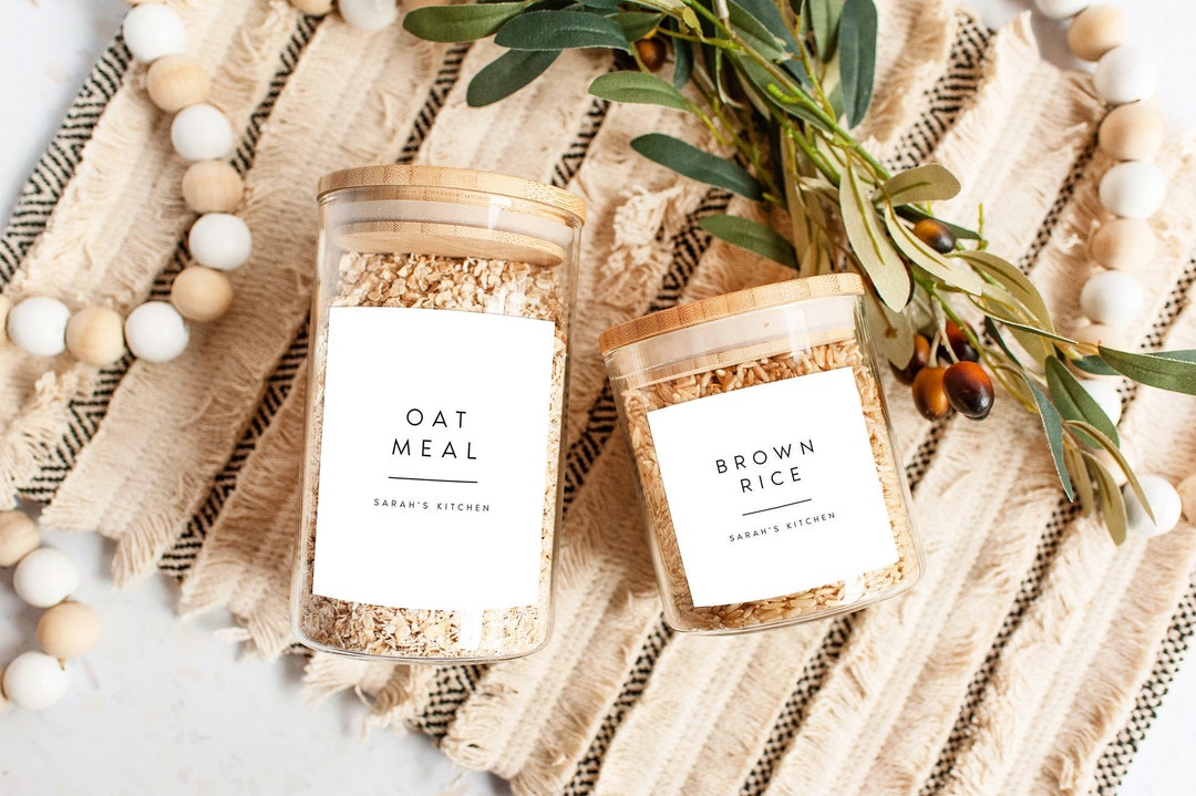 Minimalist Pantry Labels for Kitchen Organization, Custom Labels for ...
