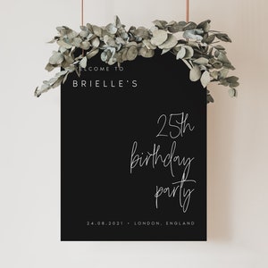 Modern Welcome Birthday Party Sign, Birthday Welcome Sign, Birthday ...