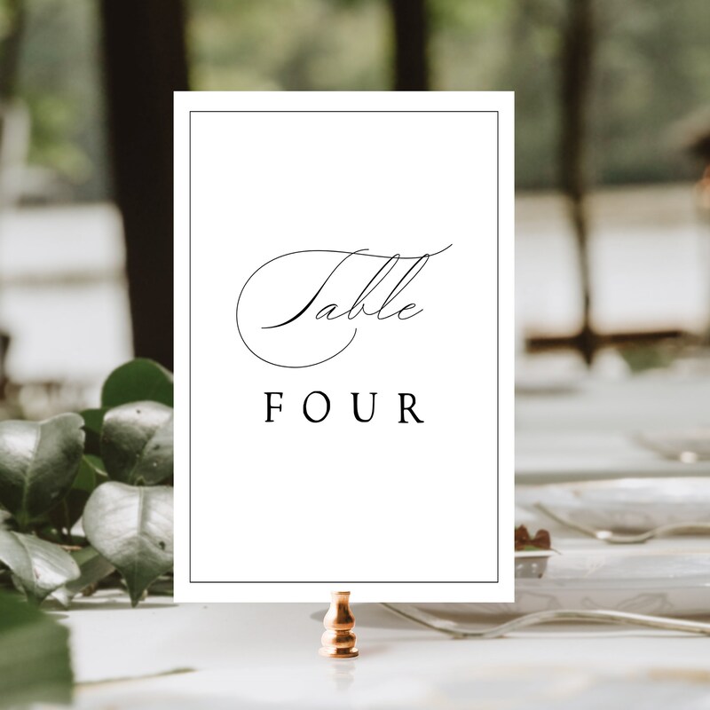 Elegant Table Number - Etsy