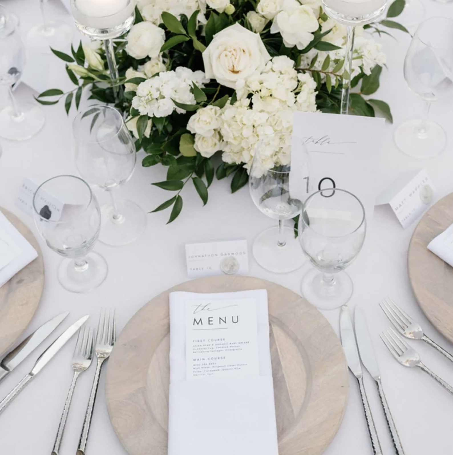 Classic Wedding Menu Template, Elegant Wedding Menu, Modern Script ...