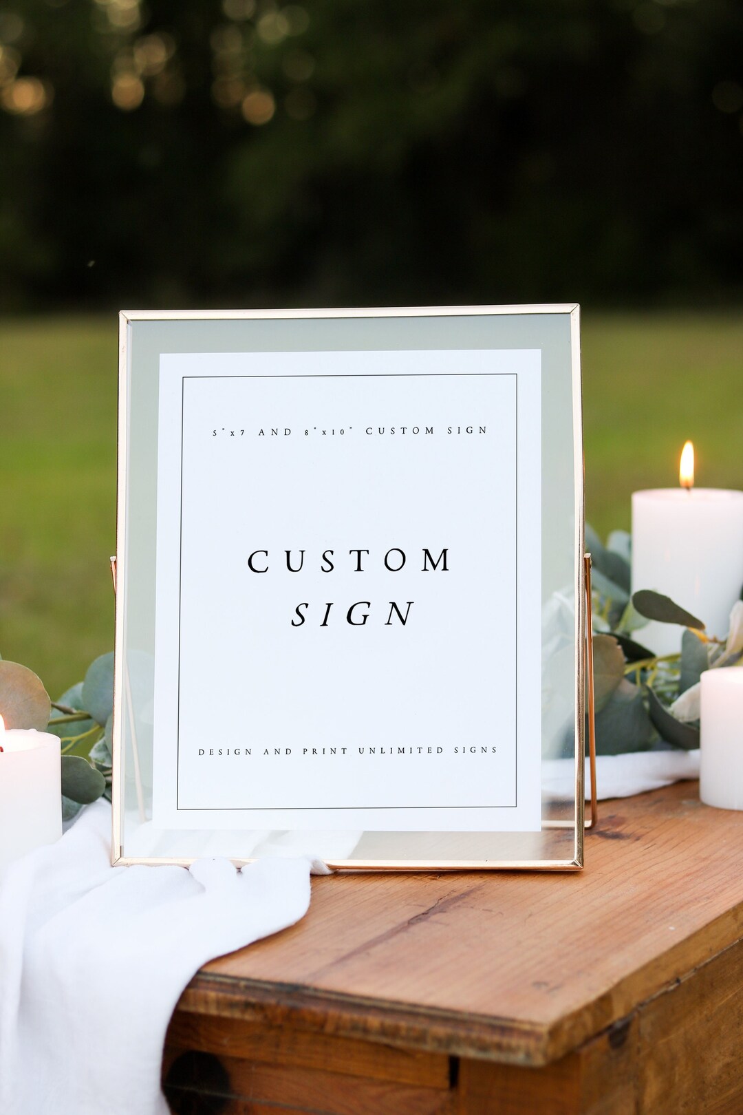 Modern Wedding Sign Template, Minimalist Custom Sign Printable, 5x7 and ...