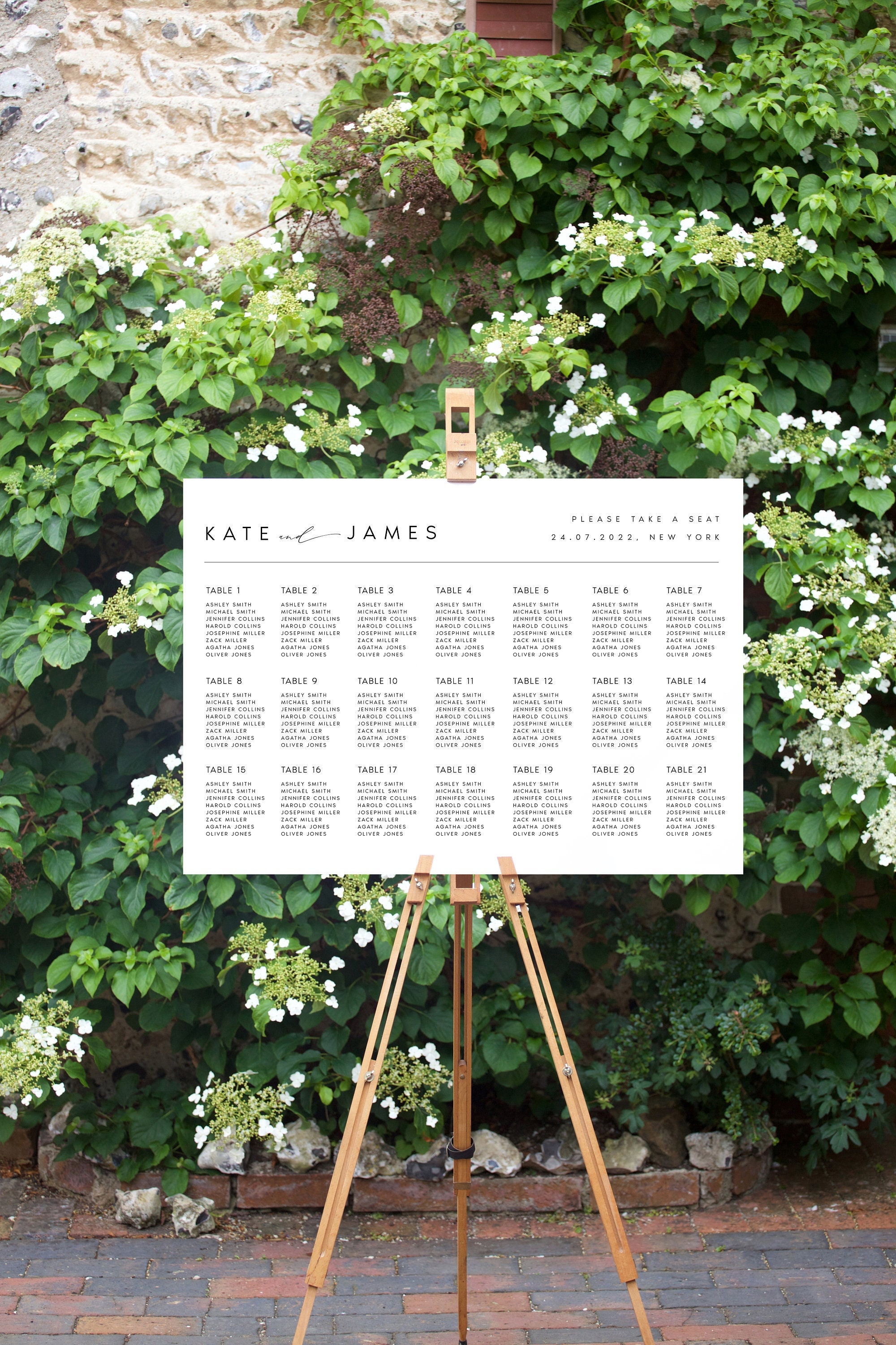 Modern Wedding Seating Chart Template Elegant Wedding Seating - Etsy Canada