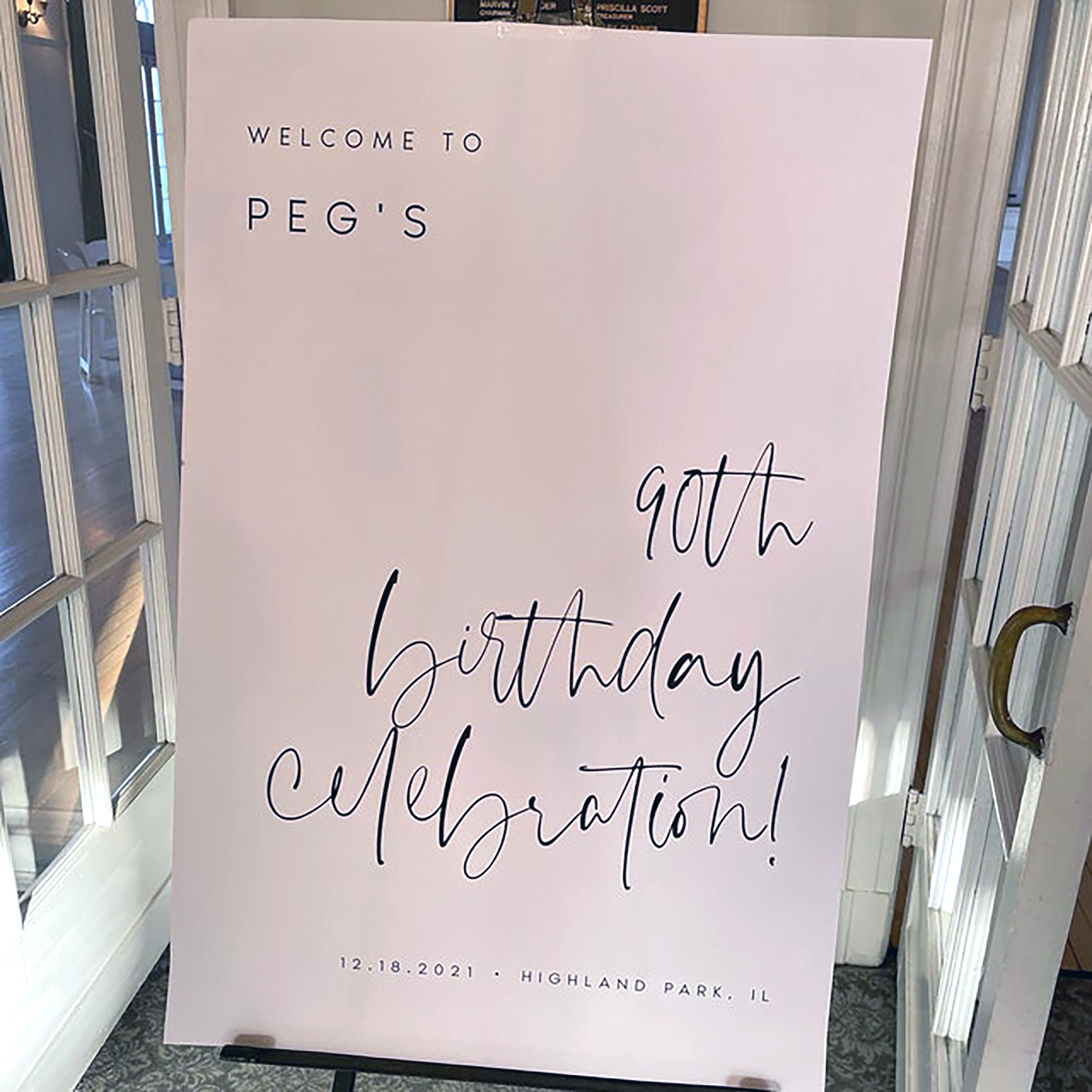 Modern Birthday Welcome Sign Template Printable Minimalist - Etsy