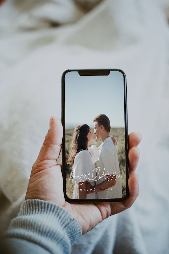 Modern Wedding Electronic Invitation Minimalist Online Photo - Etsy