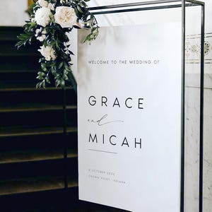 PRINTED Wedding Welcome Sign, Wedding Decor, Foam Board Wedding Signage ...