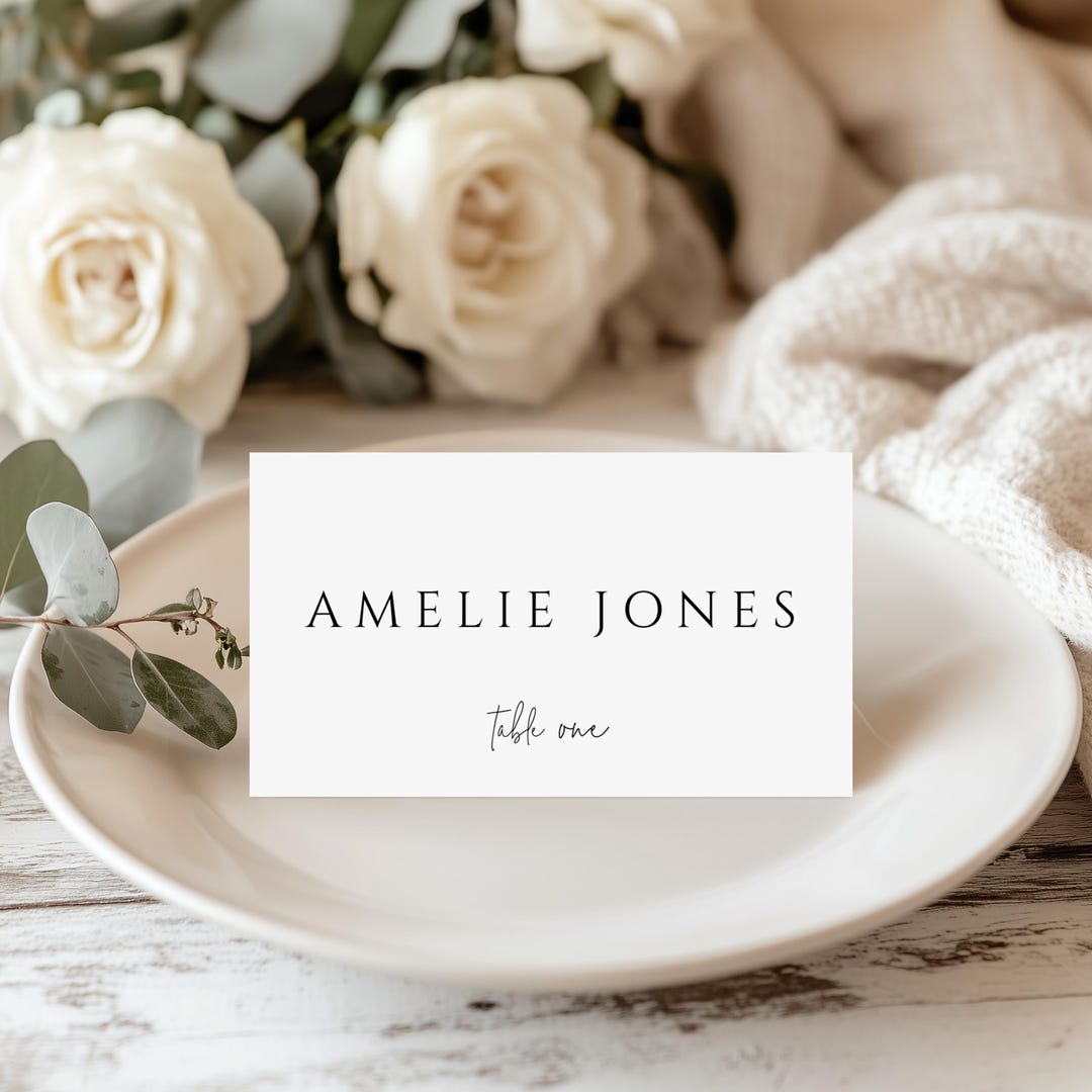 Printable Place Cards Template, Templett Custom Editable Digital ...