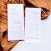 Minimalist Wedding Program Template, Modern Order of Service Printable ...