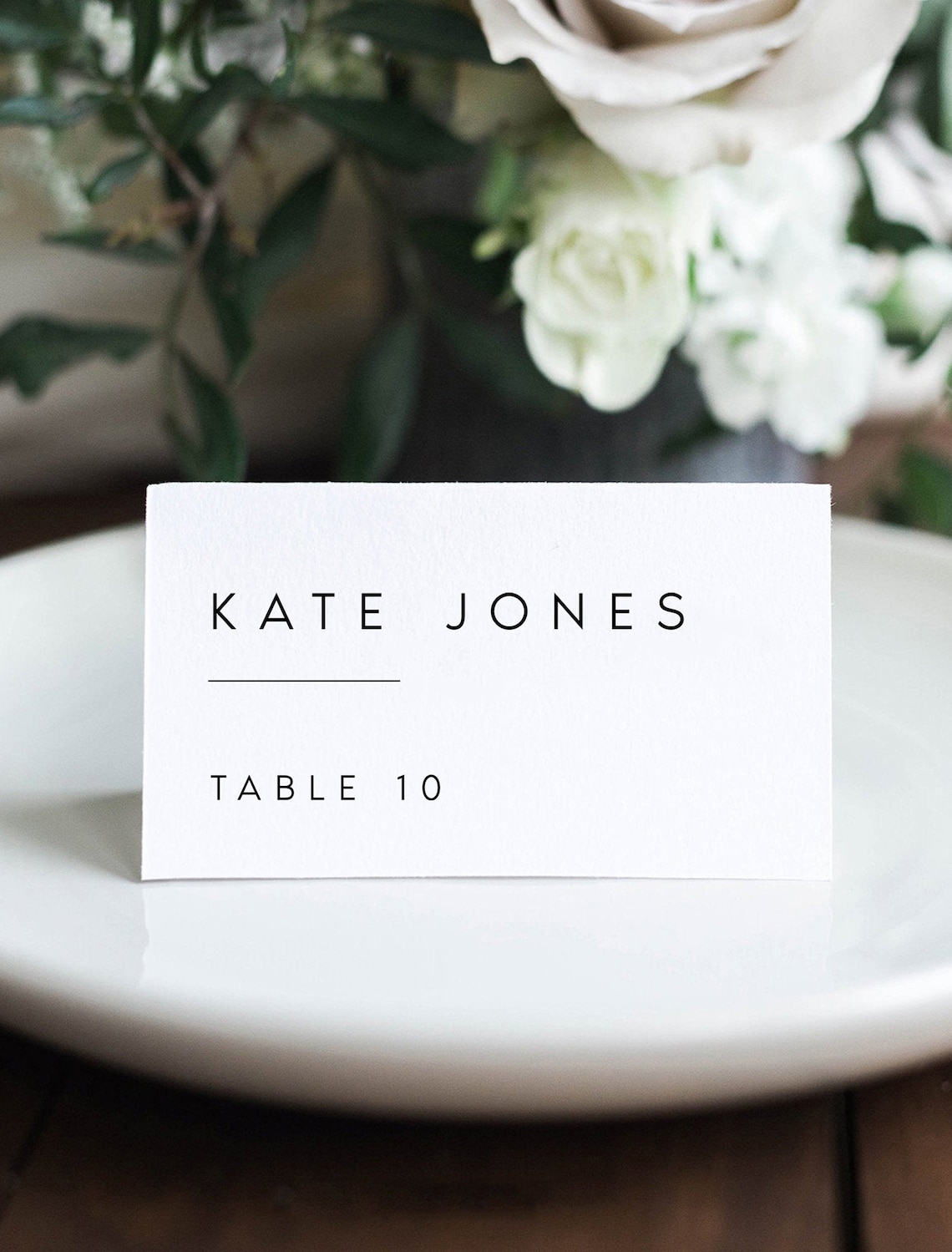 Minimalist Place Card Template Printable Modern Simple - Etsy UK