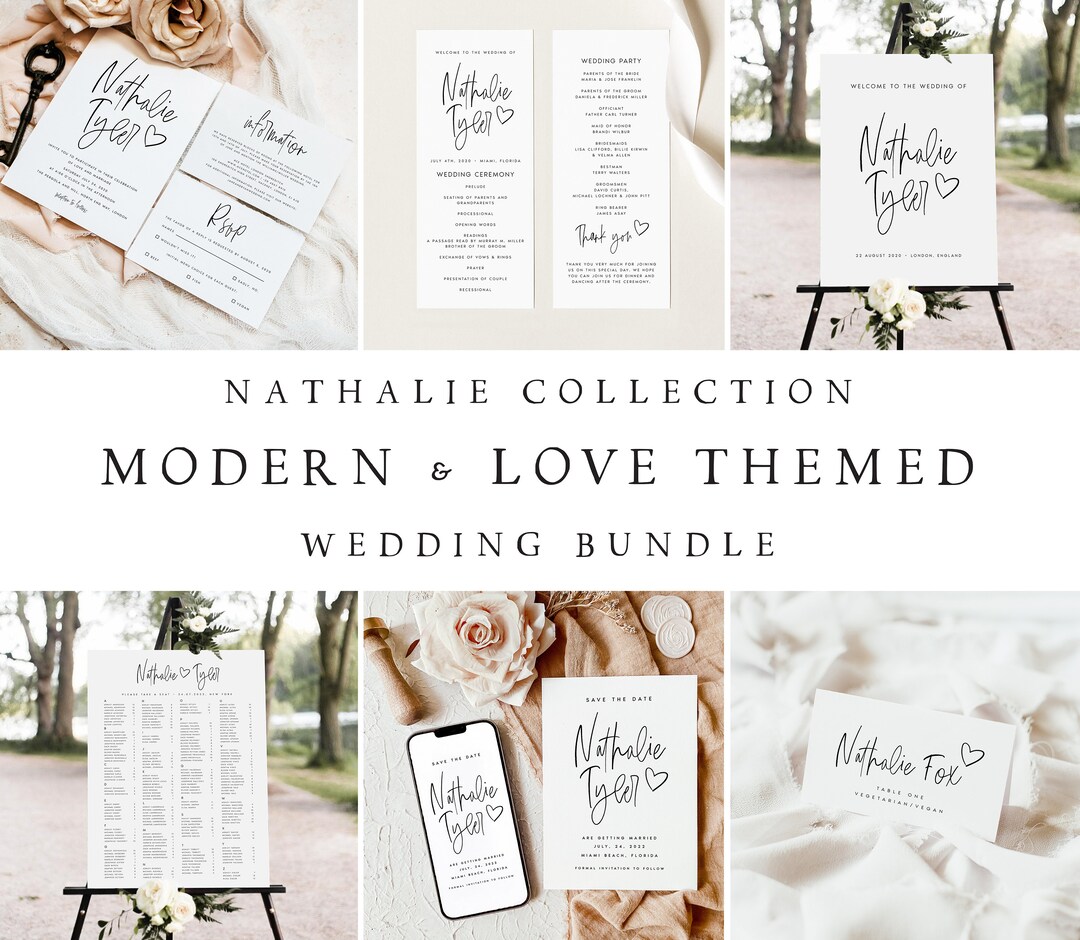 Wedding Stationary Templates, Wedding Stationary Bundle, Wedding ...