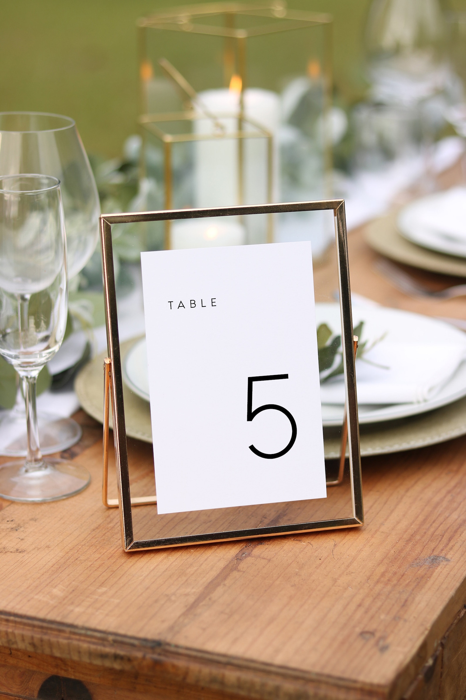 Minimalist Modern Table Number Template Elegant Printable - Etsy UK