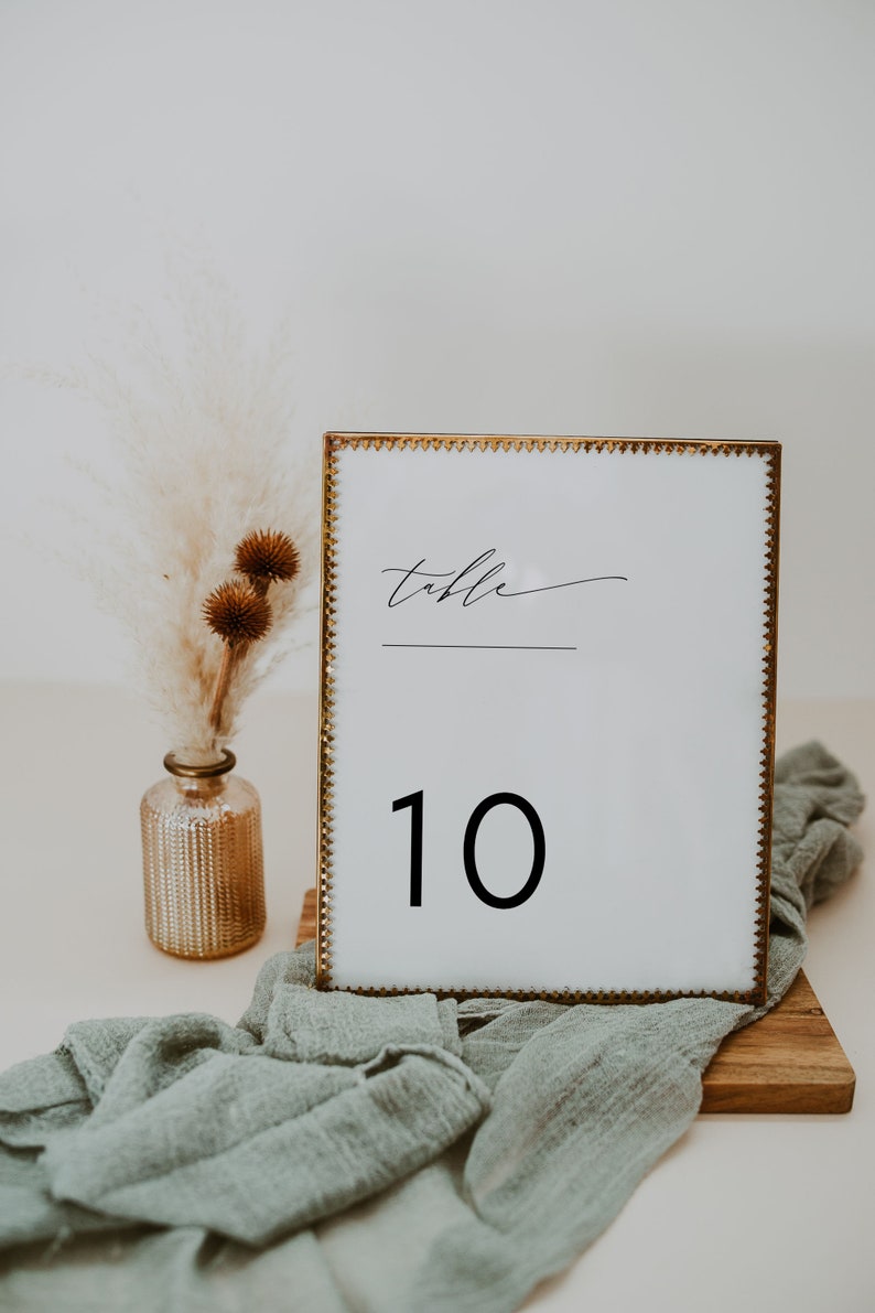 Modern Table Numbers Template Minimal Table Numbers Minimal - Etsy