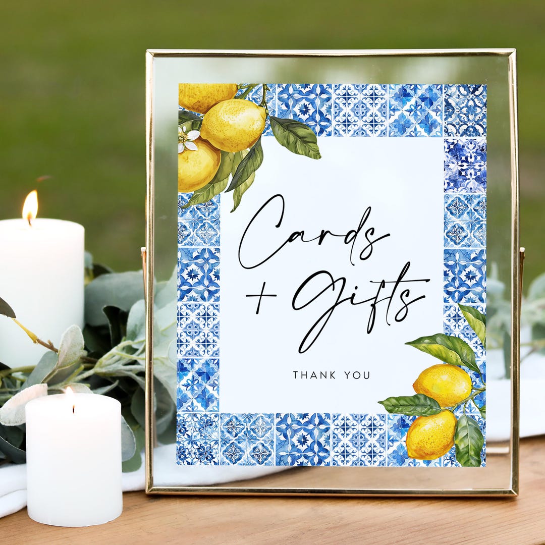 Mediterranean Cards and Gifts Sign Template, Printable 5x7 and 8x10 ...