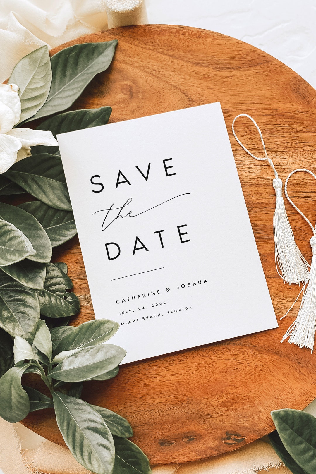 Modern Save the Date Template, Minimal Save the Date, Download Custom ...