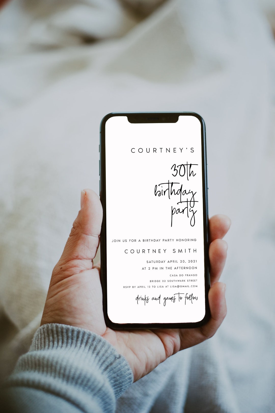 Modern Electronic Birthday Party Invitation, Online Birthday ...