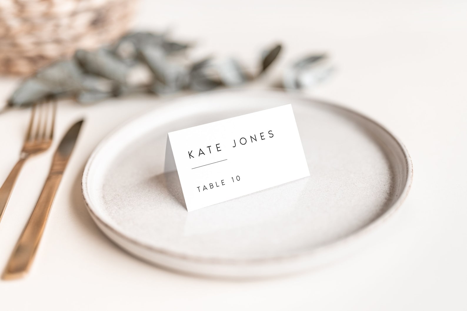 Minimalist Place Card Template Printable Modern Simple - Etsy UK