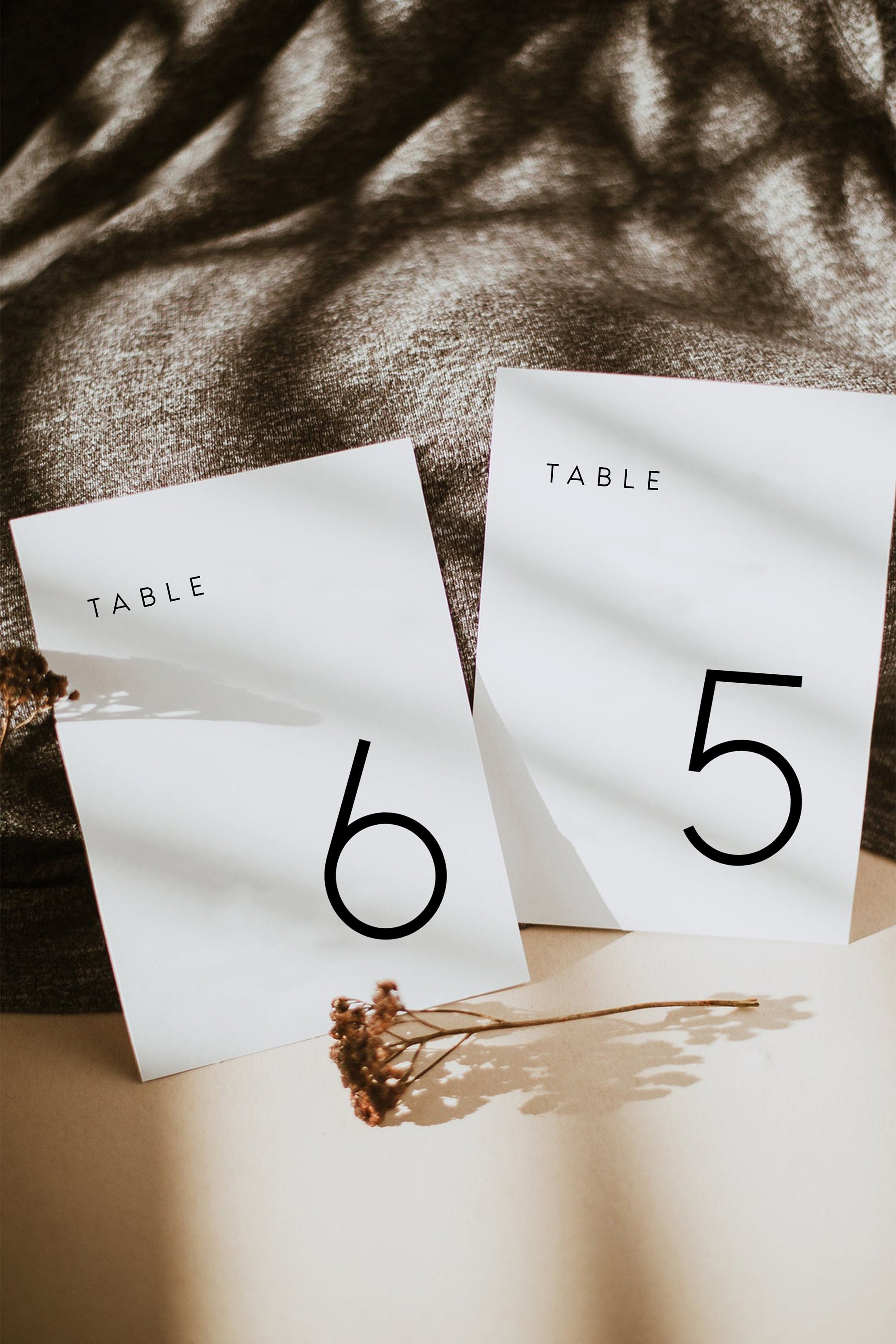 Minimalist Modern Table Number Template Elegant Printable - Etsy UK