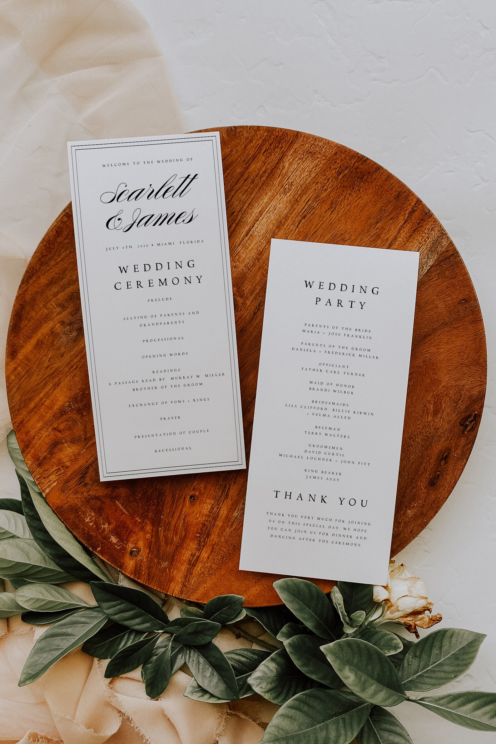 Classic Wedding Program Template Elegant Wedding Program - Etsy