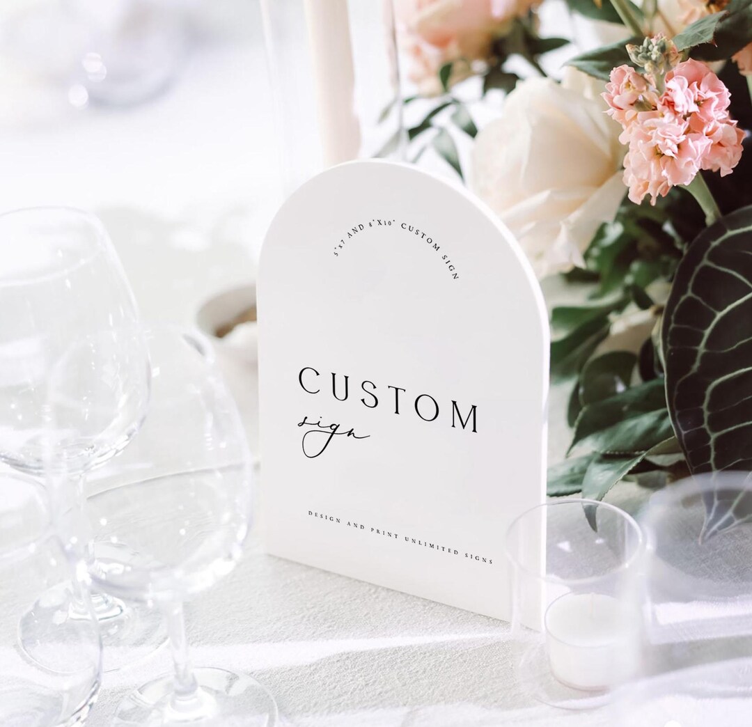 Arched Wedding Sign Template, Customizable Printable (templett) ALC - Etsy