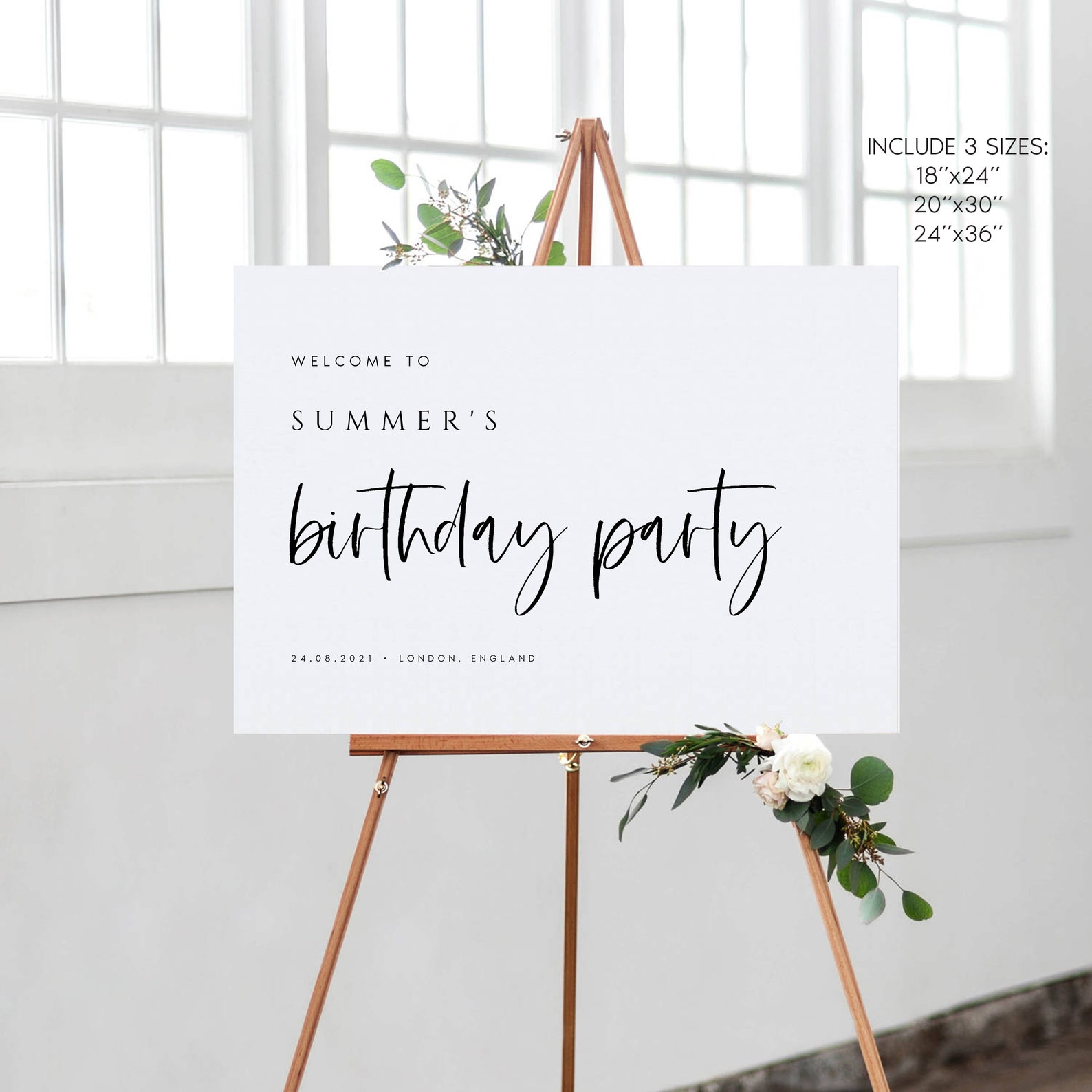 Welcome Birthday Party Sign Birthday Welcome Sign Birthday | Etsy