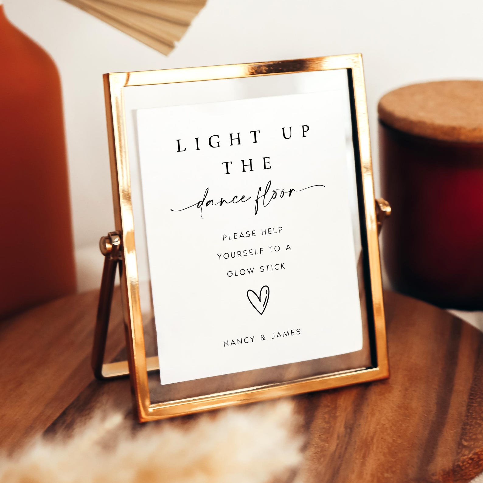 Glow Stick Sign Template, Wedding Sign Ideas, Light up the Dance Floor ...