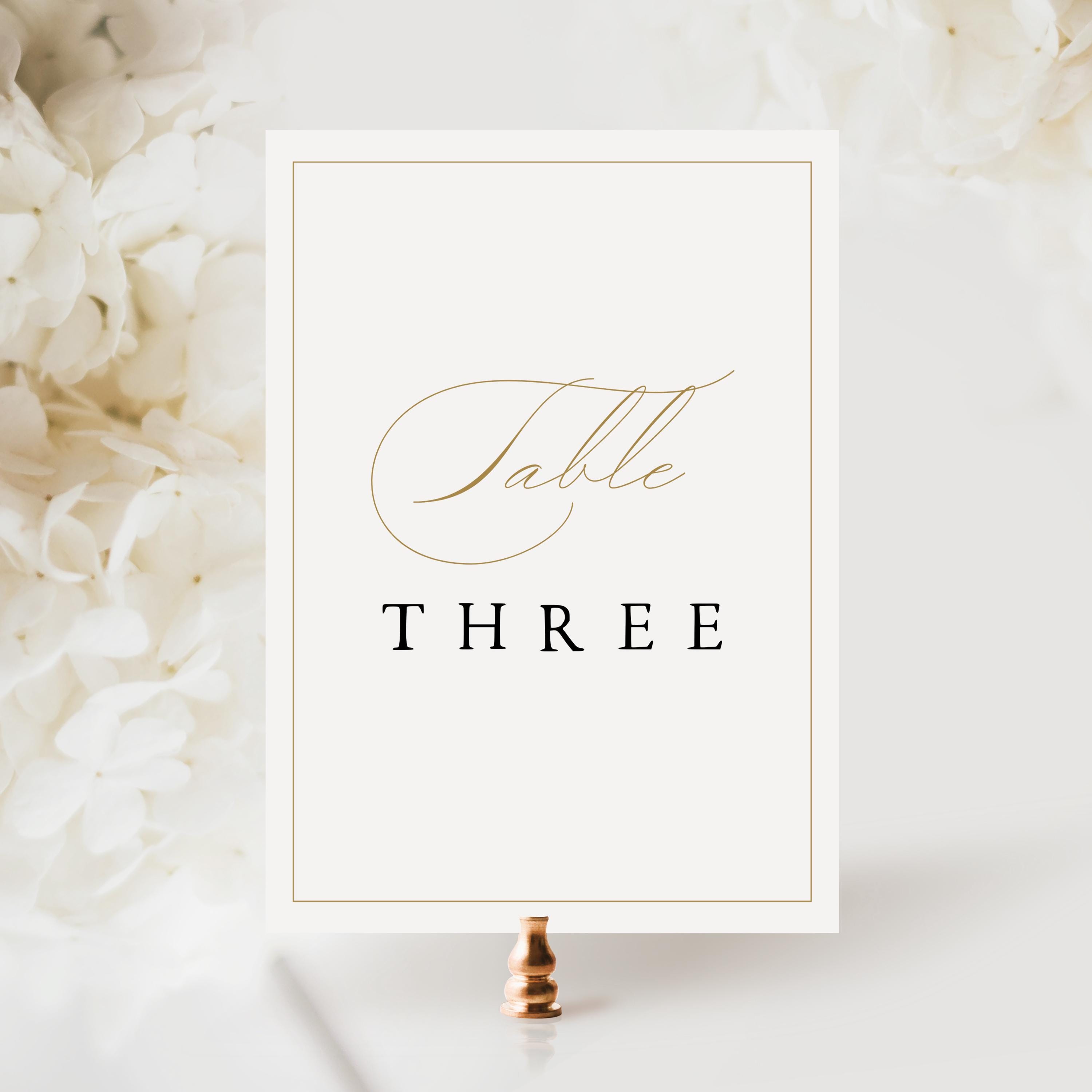 Gold Monogram Wedding Table Numbers Template (digital Download) CNDC - Etsy