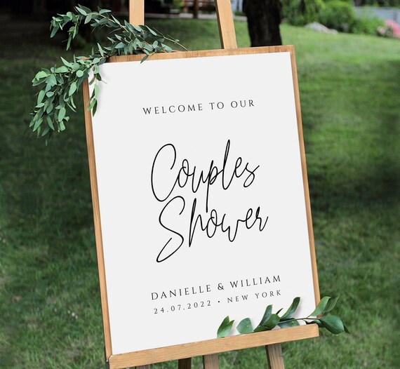 Couples Shower Welcome Signs Digital Download Wedding Shower - Etsy