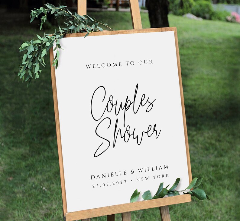 Couples Shower Welcome Signs Digital Download Wedding Shower | Etsy
