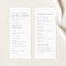 Modern Wedding Program Template, Minimalist Order of Service, Printable ...