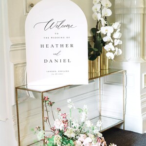 Arched Wedding Welcome Sign Template, Arch Welcome Sign, Wedding Decor ...